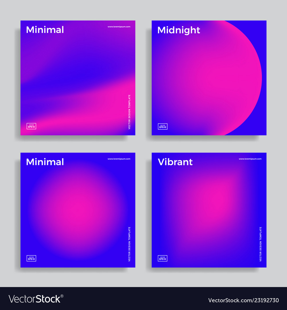 Design template with vibrant gradient shapes Vector Image