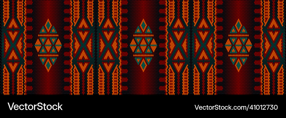 Folk ornament national pattern ethnic embroidery Vector Image