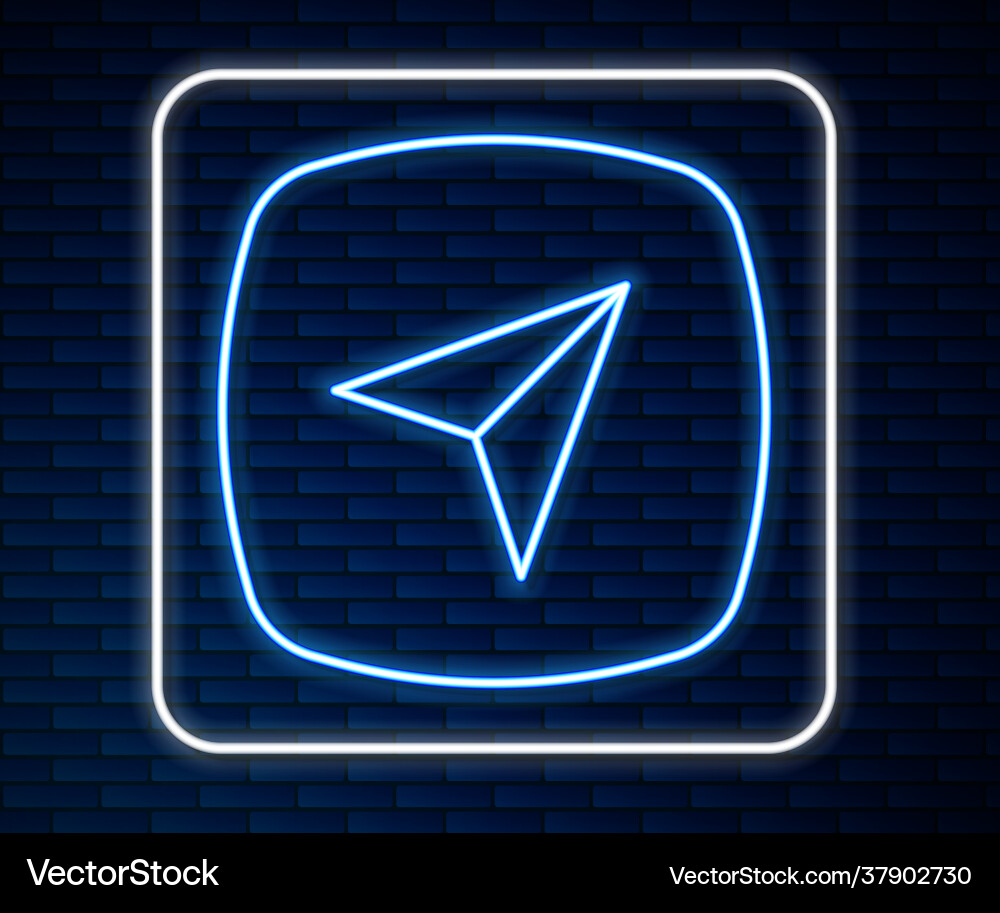 Glowing neon line infographic city map Royalty Free Vector