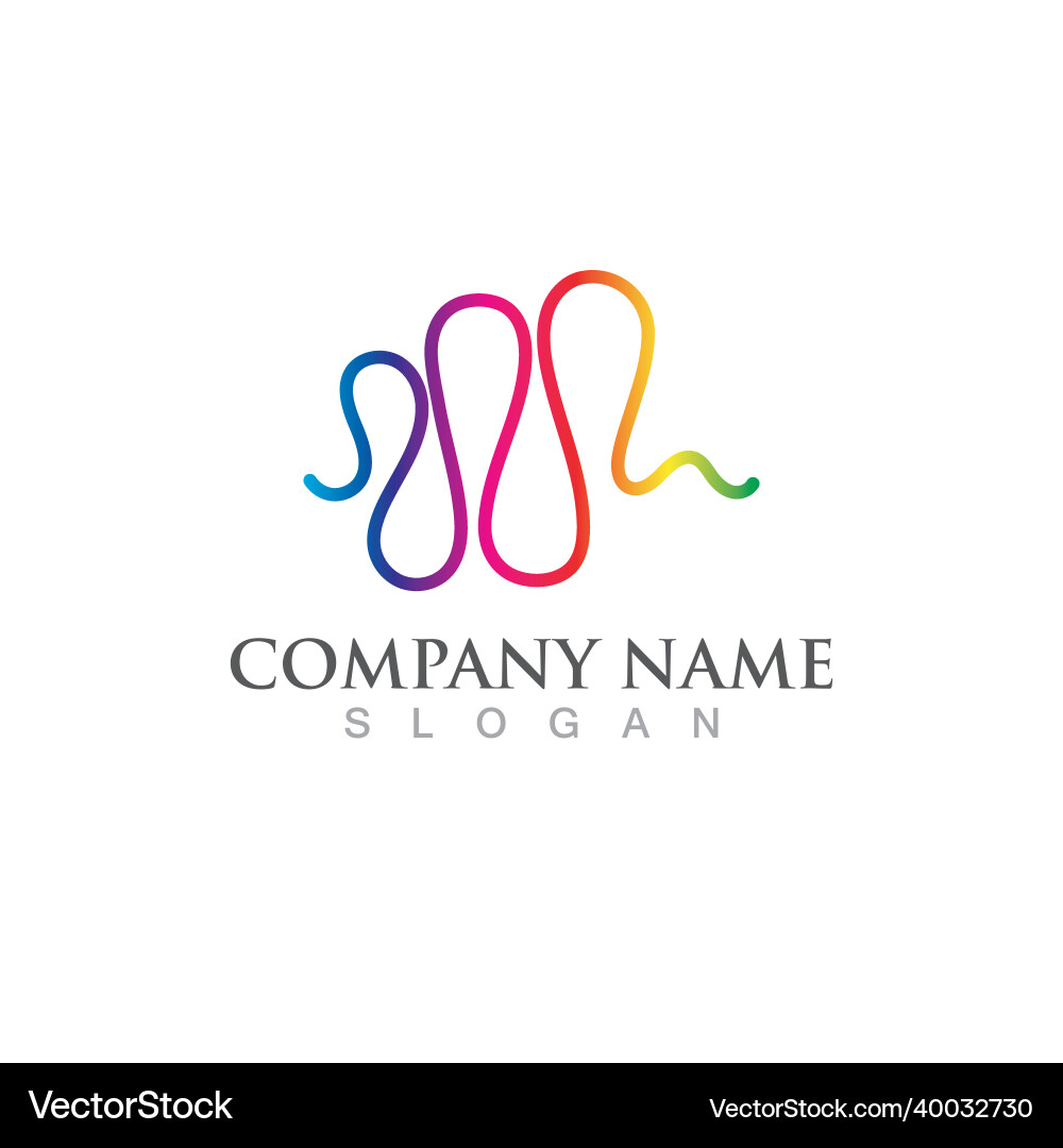 Heart beat logo and symbol image Royalty Free Vector Image