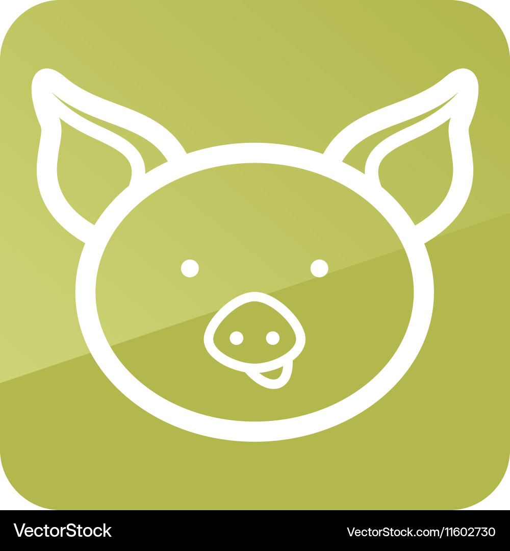 Pig icon farm animal Royalty Free Vector Image