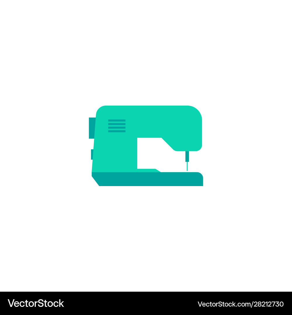 Sewing electric machine blue icon flat cartoon Vector Image