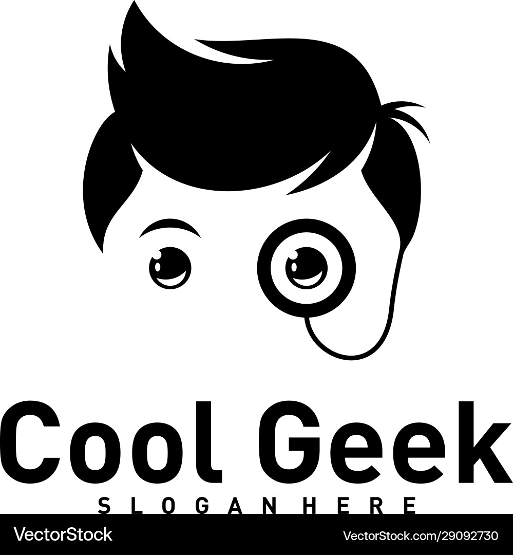 Social geek logo design template icon Royalty Free Vector