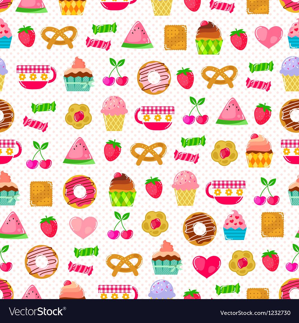 Sweet pattern Royalty Free Vector Image - VectorStock
