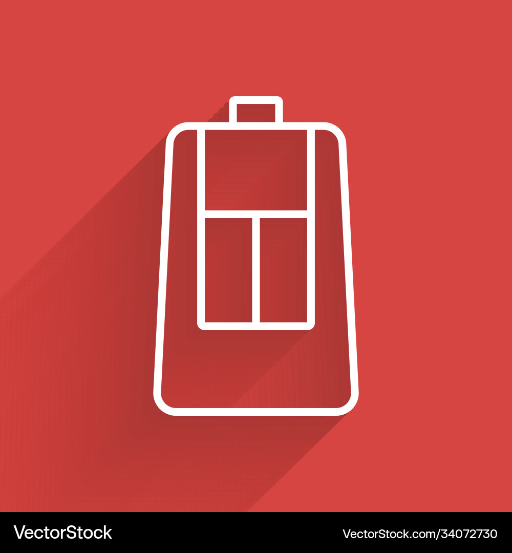 White line car key with remote icon isolated Vector Image