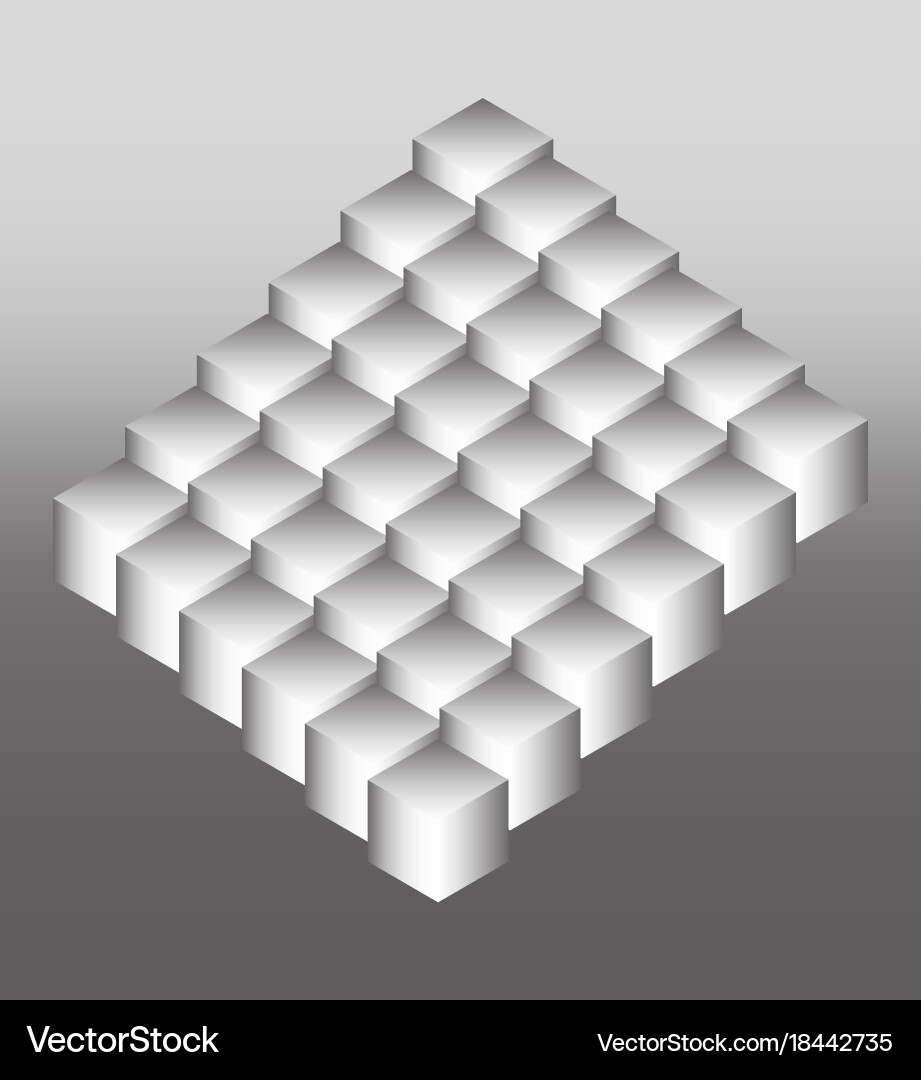 Bright logo of the cubic structure Royalty Free Vector Image