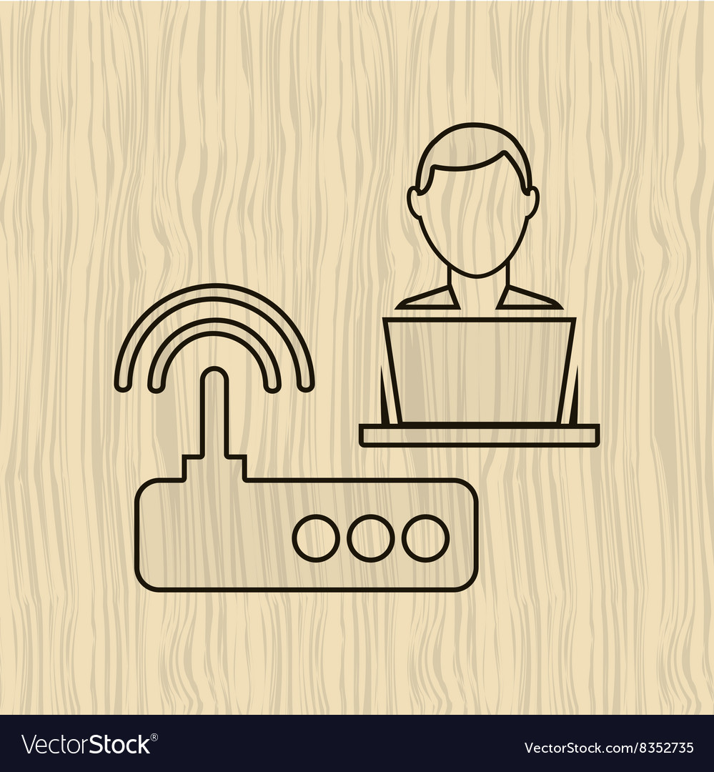 Computer user design Royalty Free Vector Image