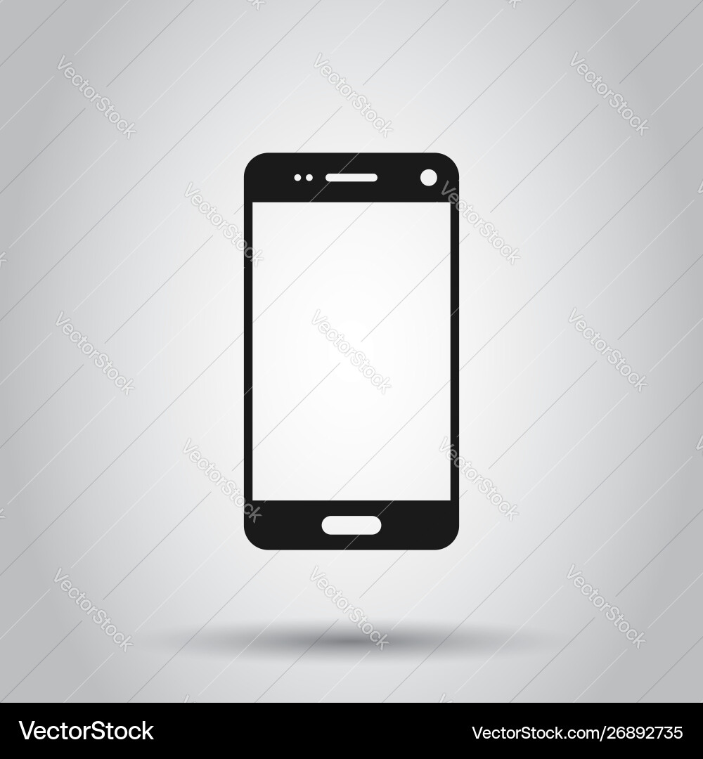 Phone device sign icon in flat style smartphone Vector Image