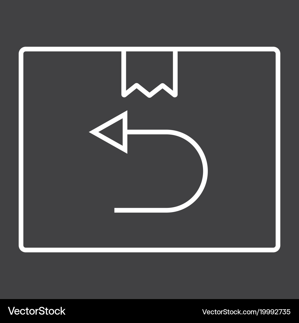 Return shipping line icon logistic and delivery Vector Image