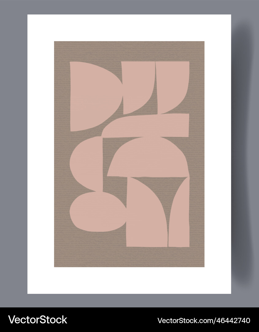 Abstract boho geometric minimalism wall art print Vector Image