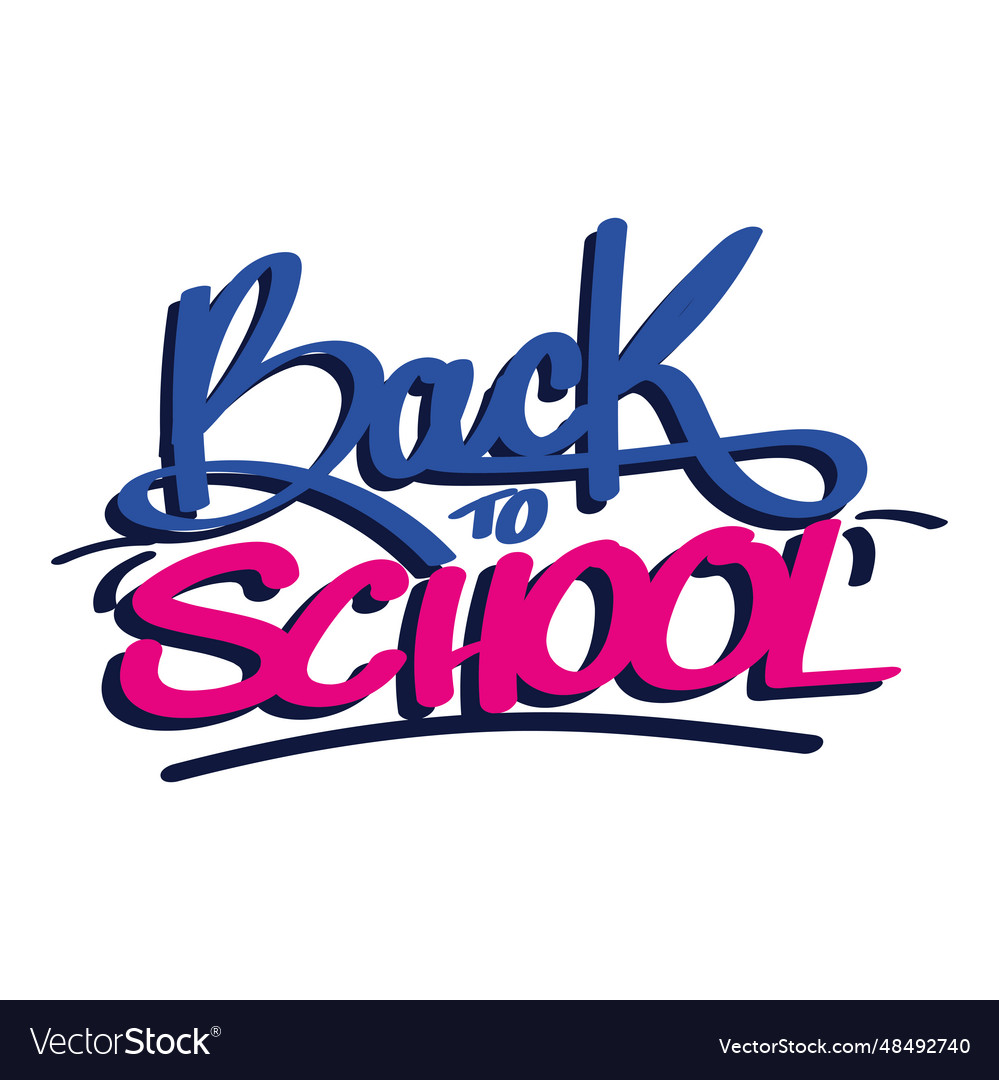 Back to school handwriting Royalty Free Vector Image