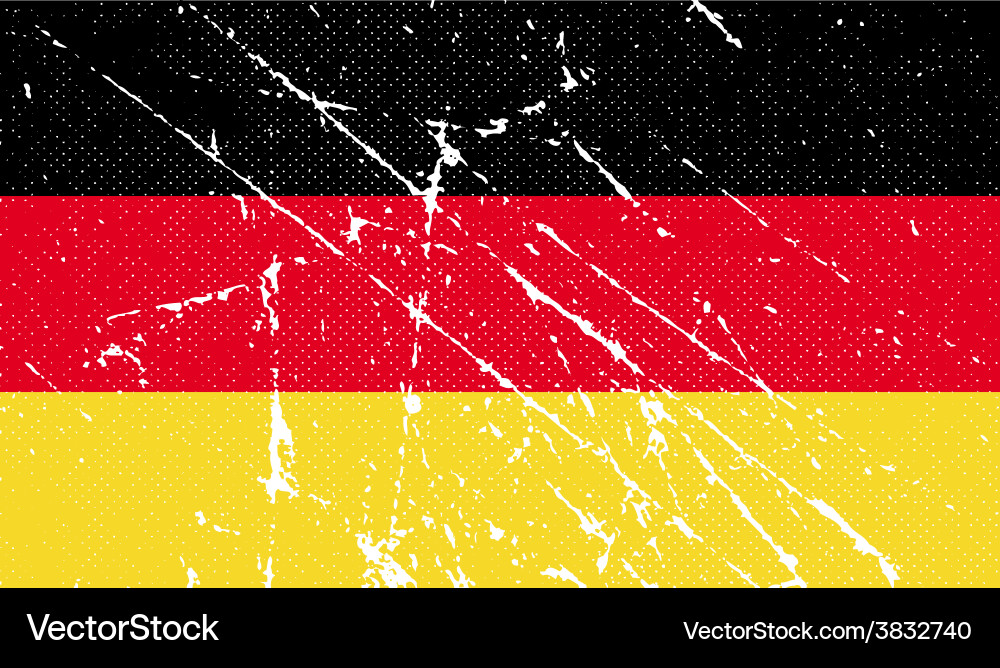 Flag of germany with old texture Royalty Free Vector Image