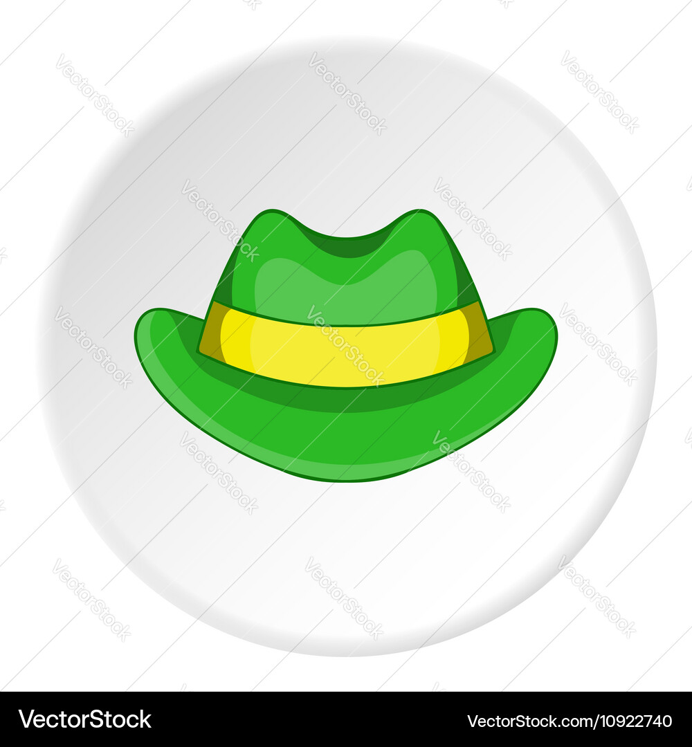 Green hat icon cartoon style Royalty Free Vector Image