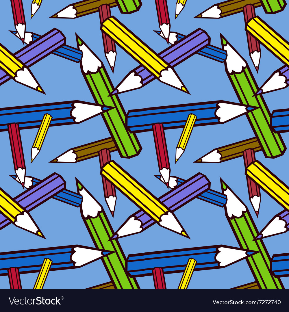 Pencil pattern Royalty Free Vector Image - VectorStock