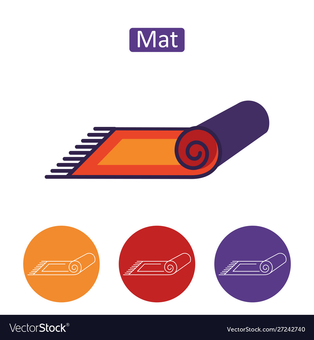 Prayer mat outline icons set Royalty Free Vector Image Prayer mat outline icons set Royalty Free Vector Image