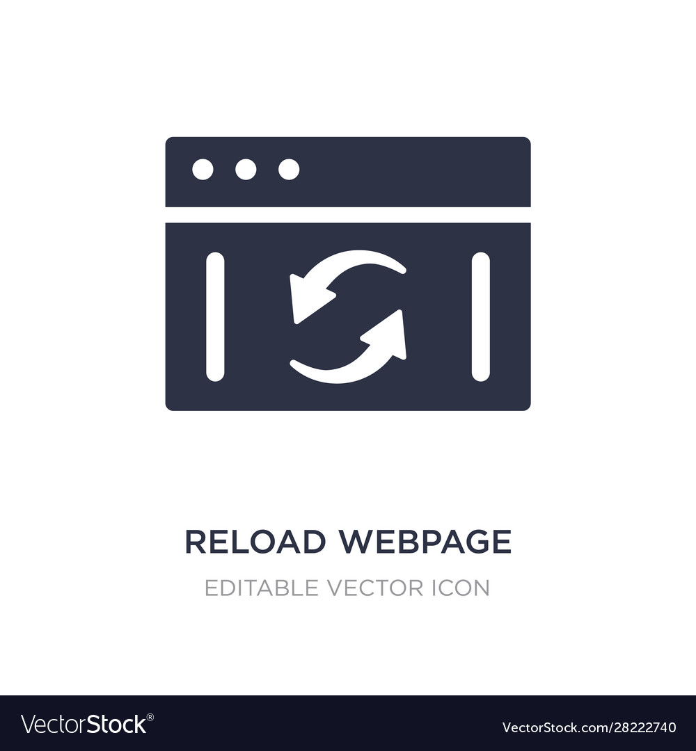 Reload webpage icon on white background simple Vector Image