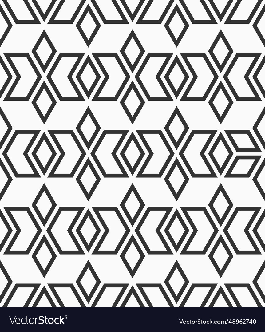 Seamless Pattern Repeating Geometric Black Tiles Vector Image