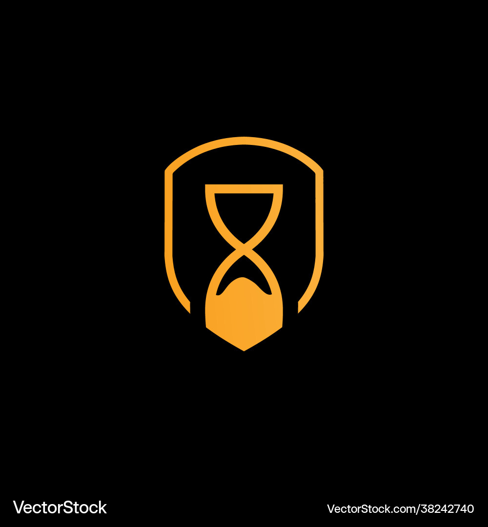 Time protection logo with an attractive Royalty Free Vector