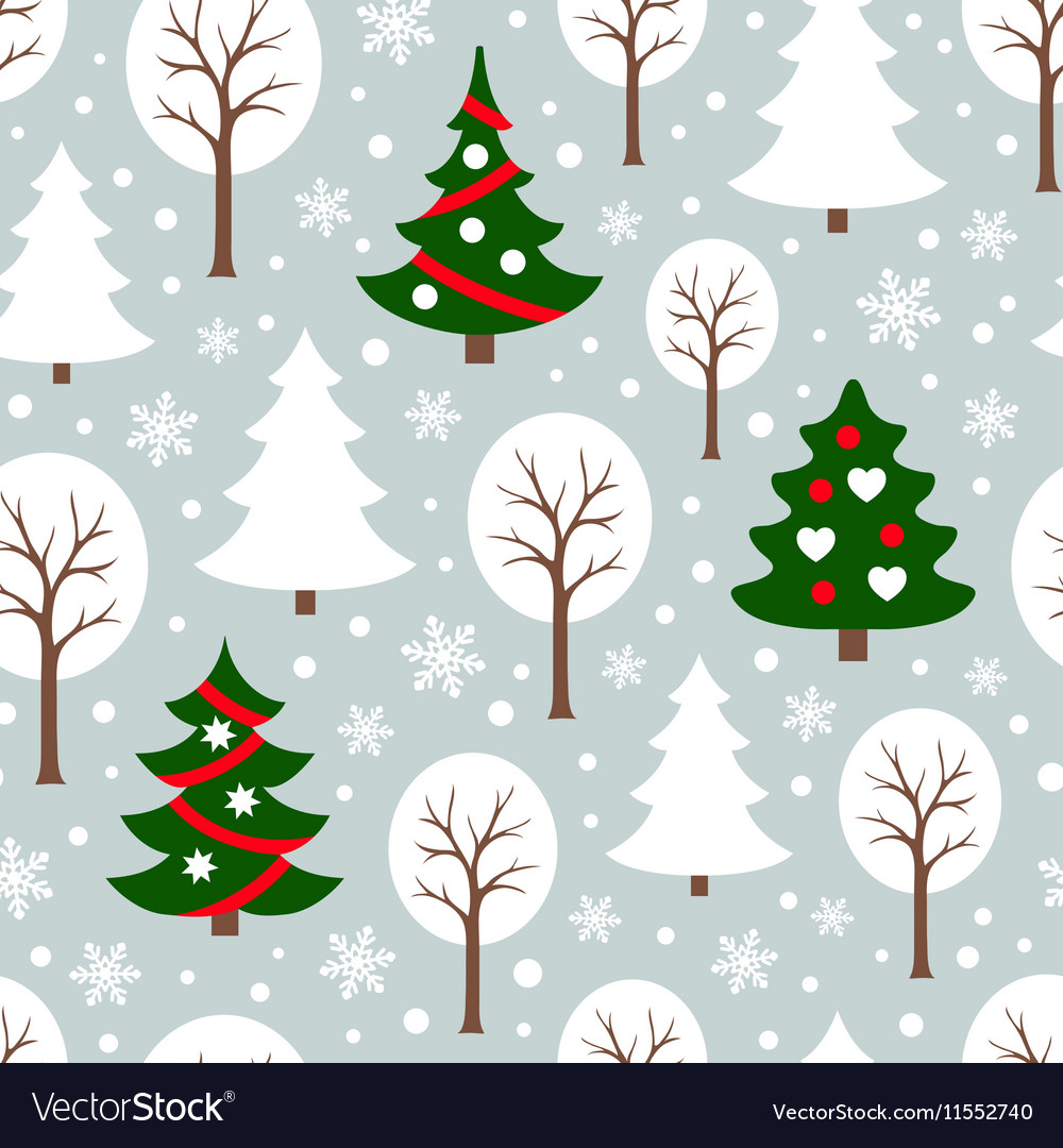 Winter seamless pattern Royalty Free Vector Image