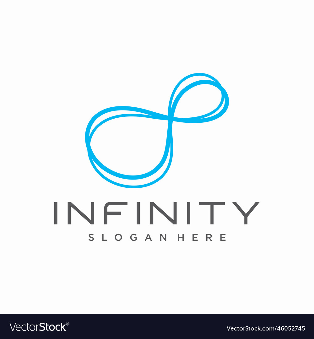 Abstract infinity logo design template Royalty Free Vector