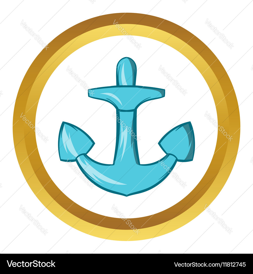 Anchor icon cartoon style Royalty Free Vector Image