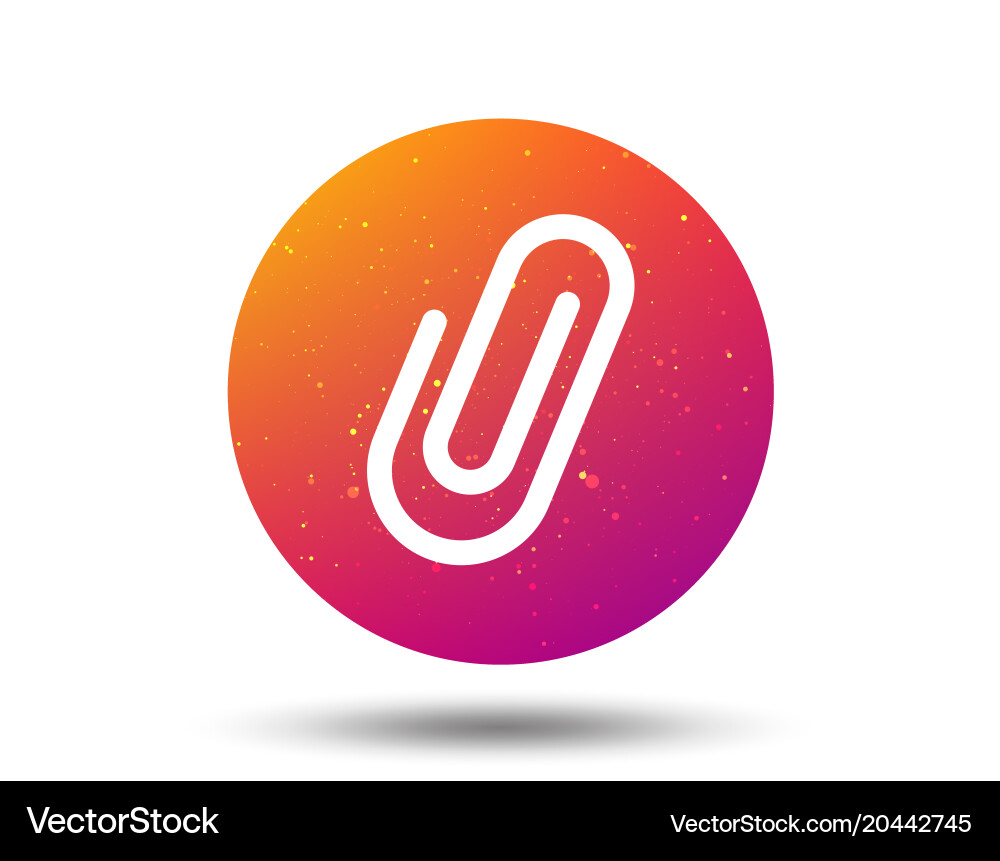 Attachment icon paper clip sign Royalty Free Vector Image
