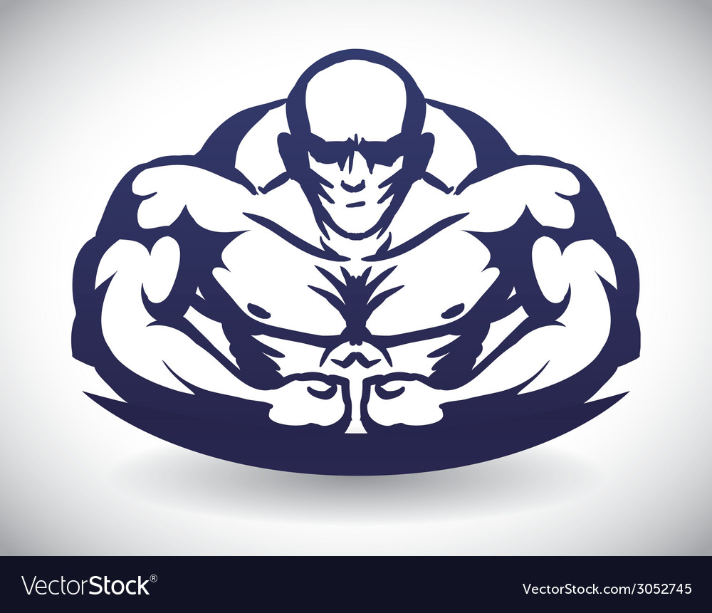Bodybuilding design Royalty Free Vector Image - VectorStock