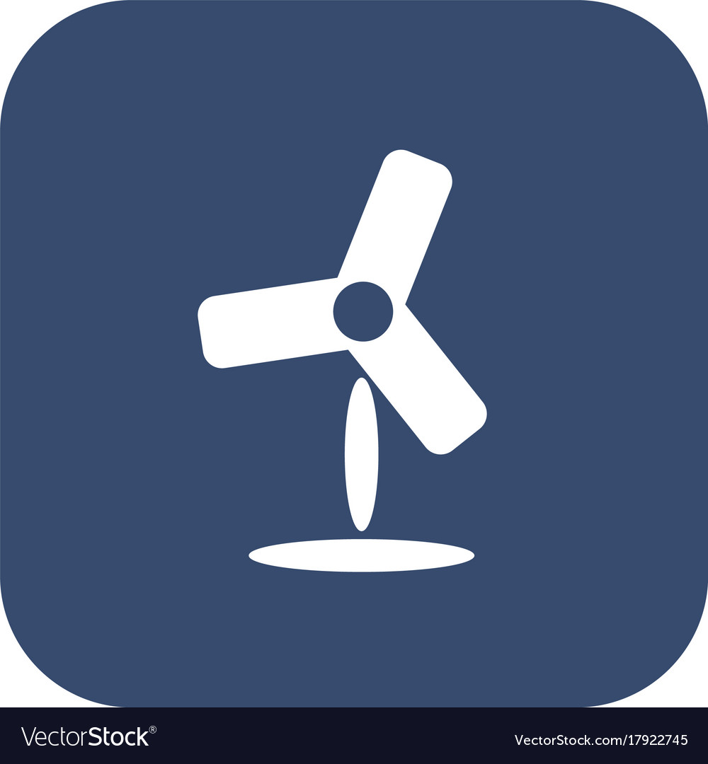 Fan icon flat simple design Royalty Free Vector Image