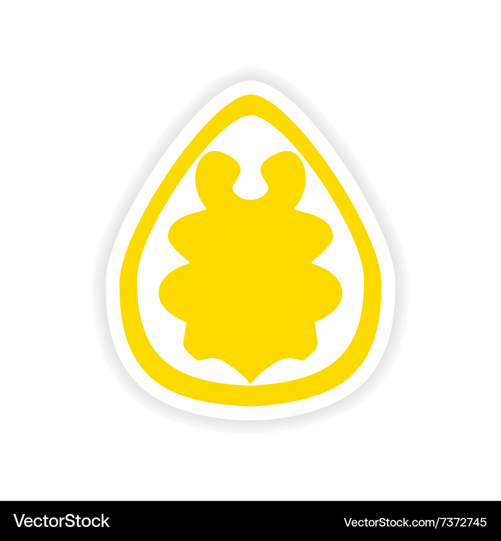 Icon sticker realistic design on paper walnut Vector Image