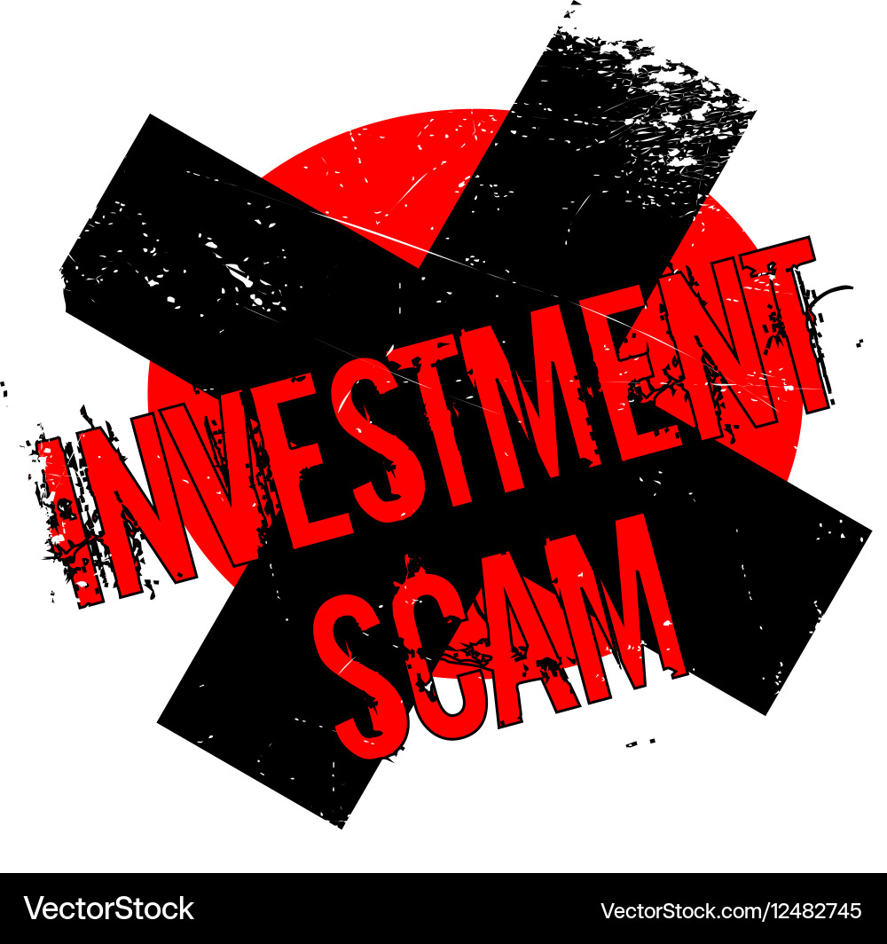 Investment scam rubber stamp Royalty Free Vector Image