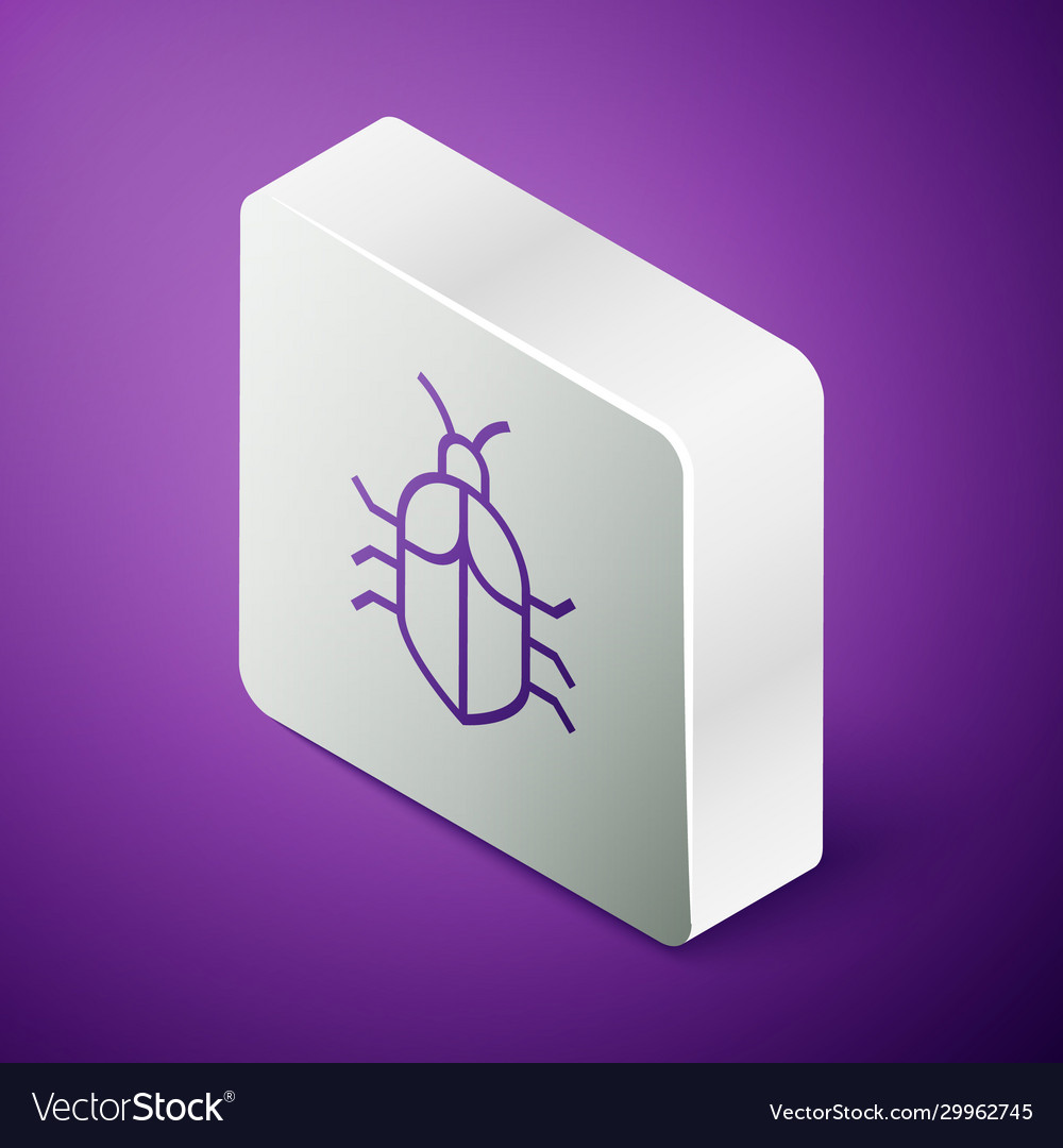Isometric line system bug concept icon isolated Vector Image