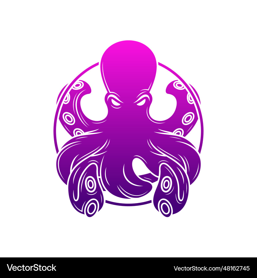 Octopus logo design element for your business Vector Image