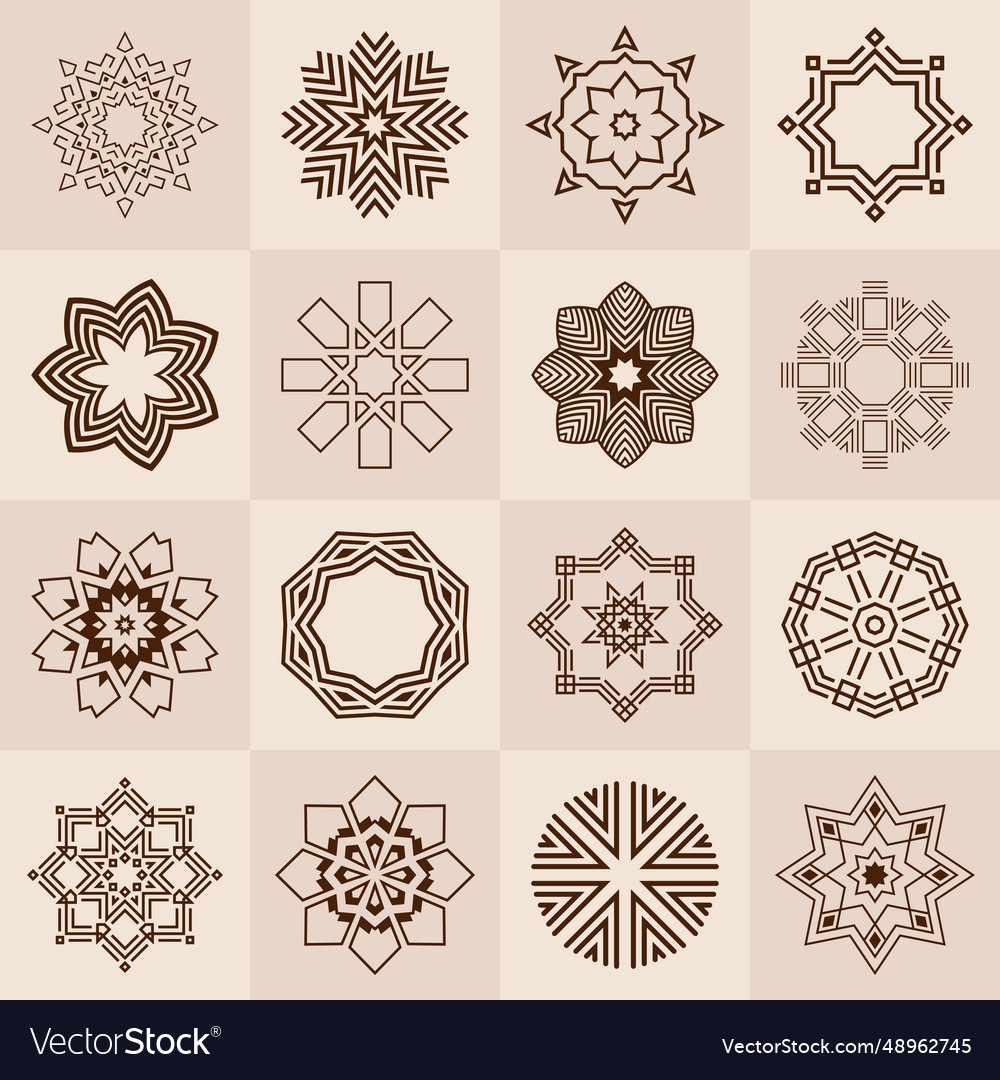 Seamless pattern with geometric circular Vector Image