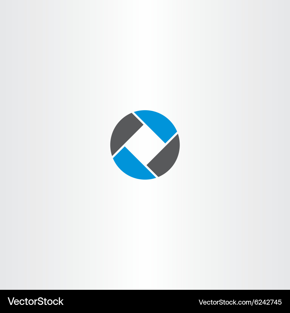 Square in circle abstract business logo Royalty Free Vector