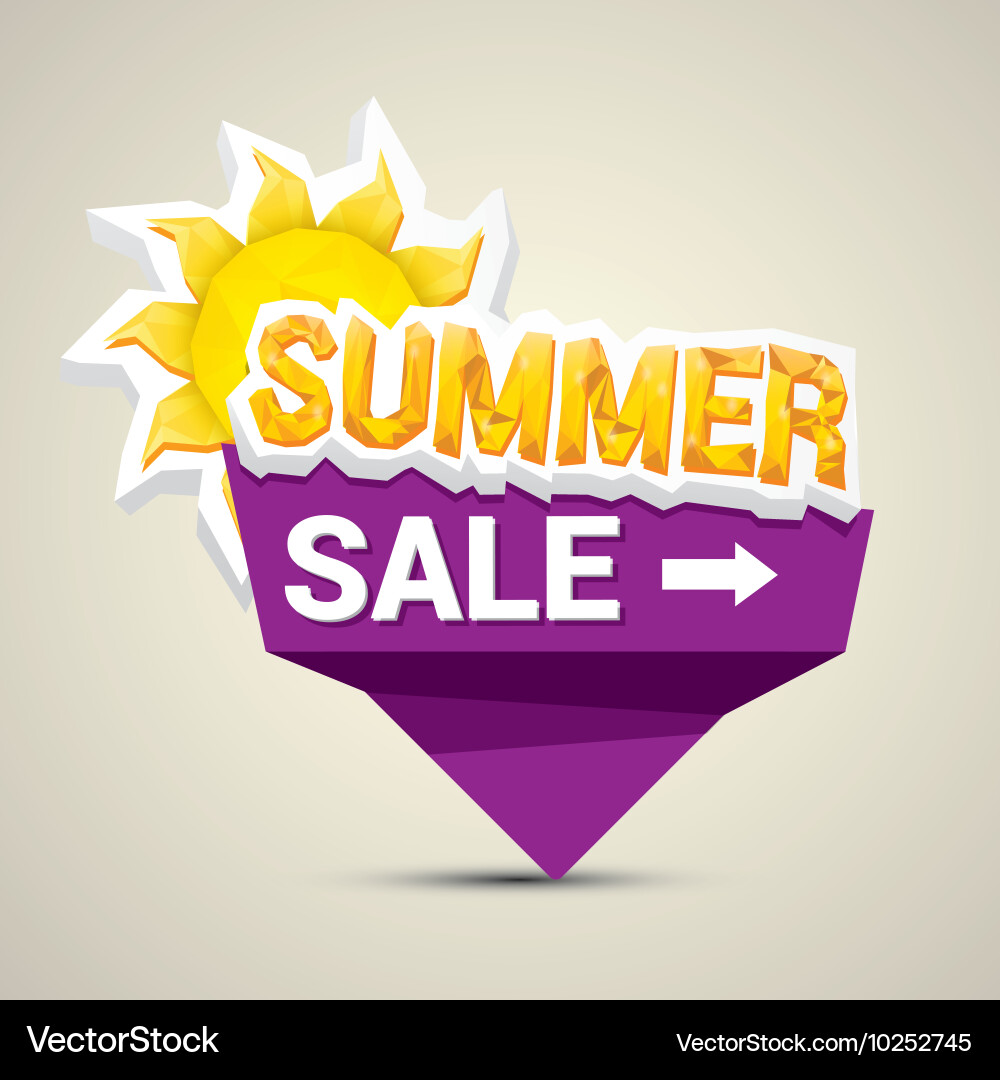 Summer sale label or sticker Royalty Free Vector Image