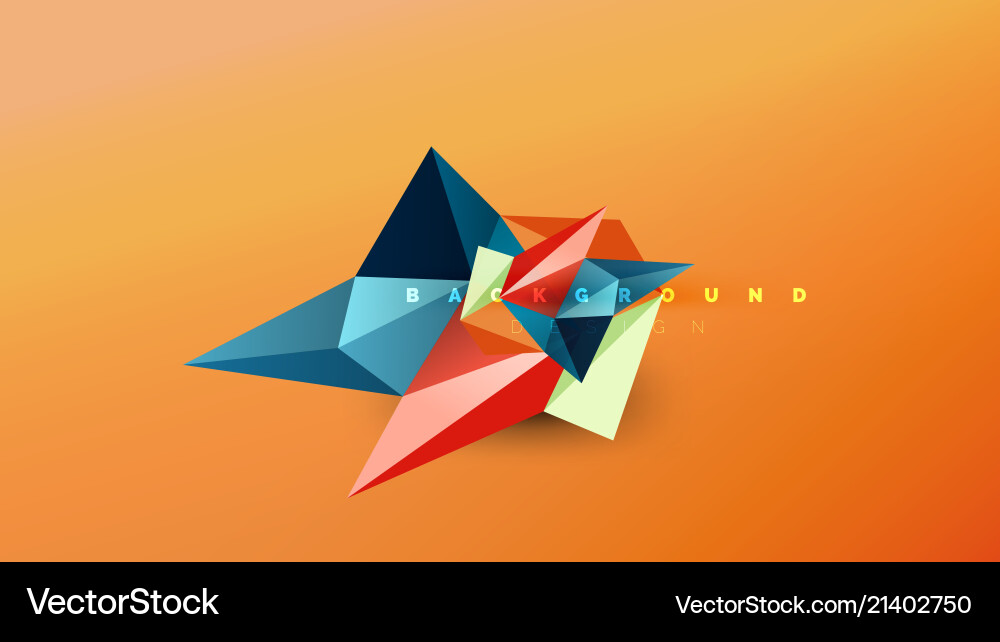 Abstract background - geometric origami style Vector Image
