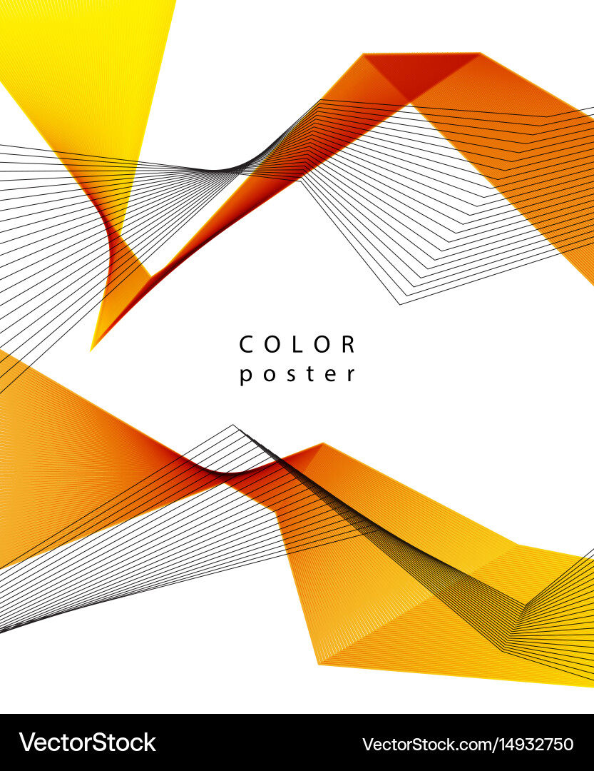 Color abstract geometric banner Royalty Free Vector Image