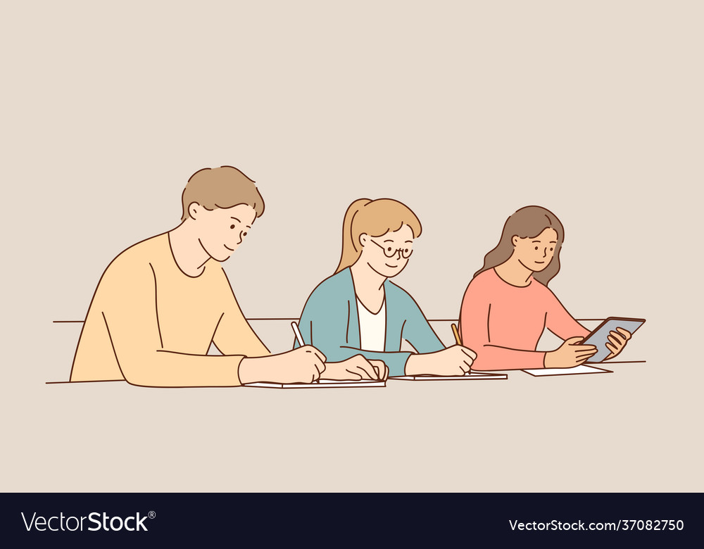 Educational process learning classroom concept Vector Image