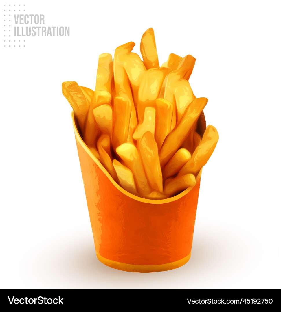 French fries Royalty Free Vector Image - VectorStock