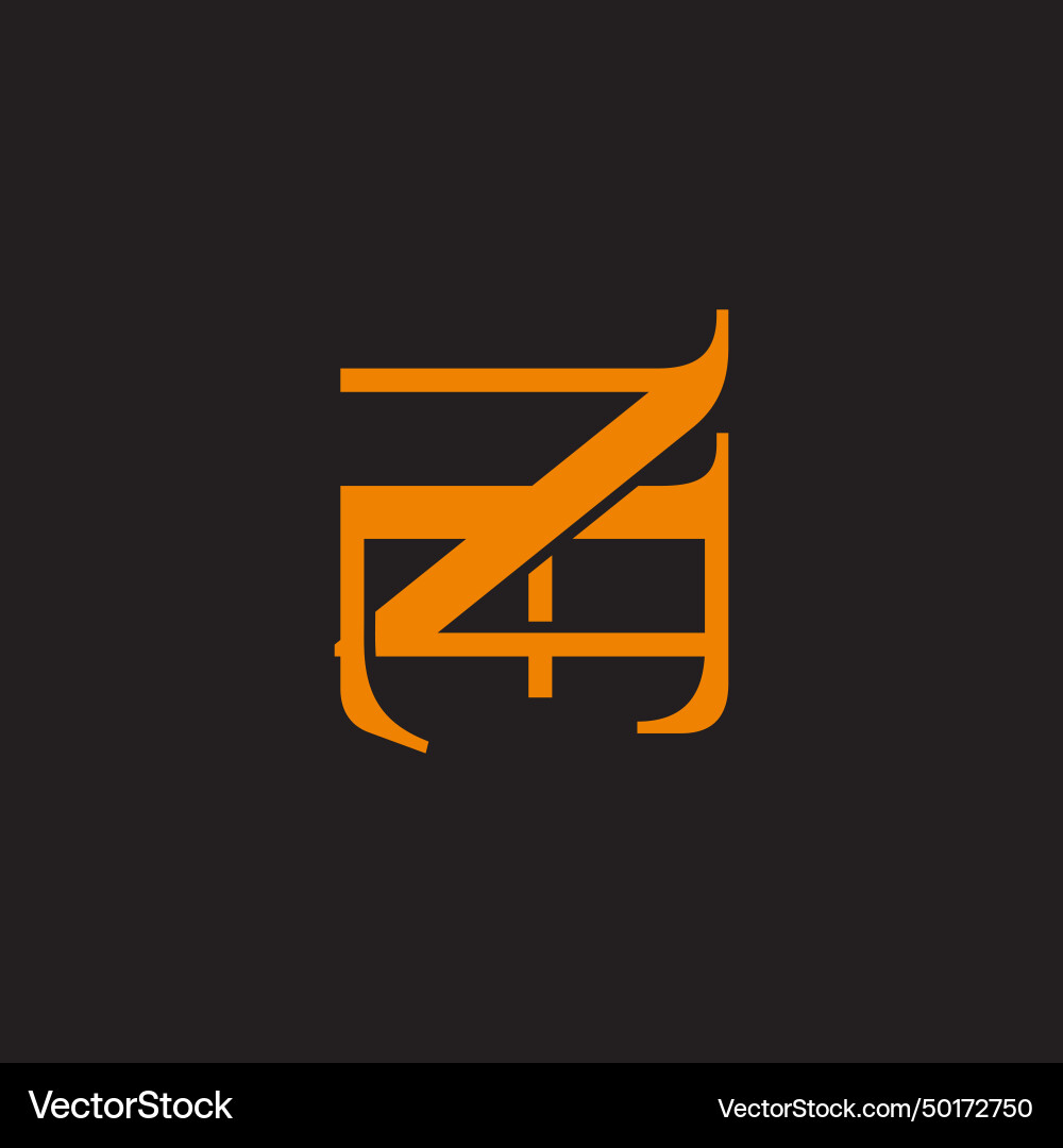 Letter zm abstract linked geometric logo Vector Image