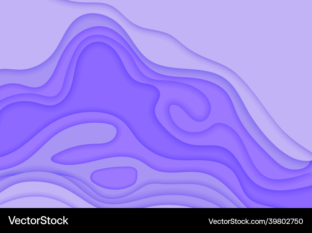 Topographic map concept or smooth origami layers Vector Image