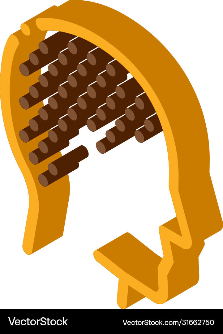 Trimmed bald man isometric icon Royalty Free Vector Image