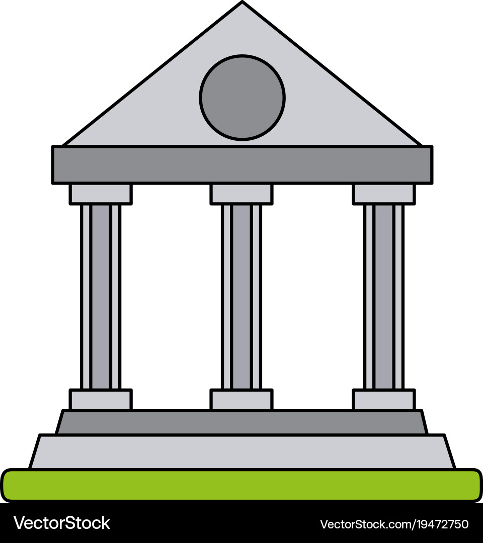 University building symbol Royalty Free Vector Image