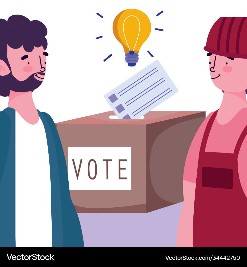 Voting and election concept different people Vector Image