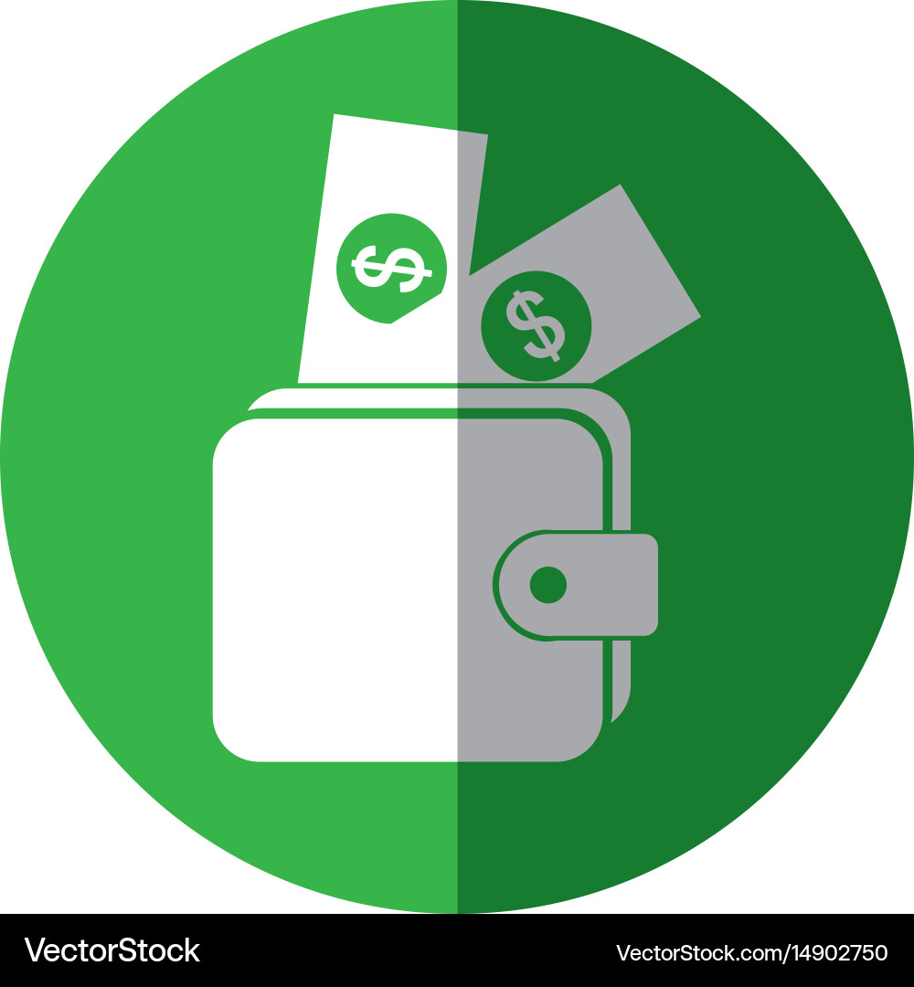 Wallet money isolated icon Royalty Free Vector Image