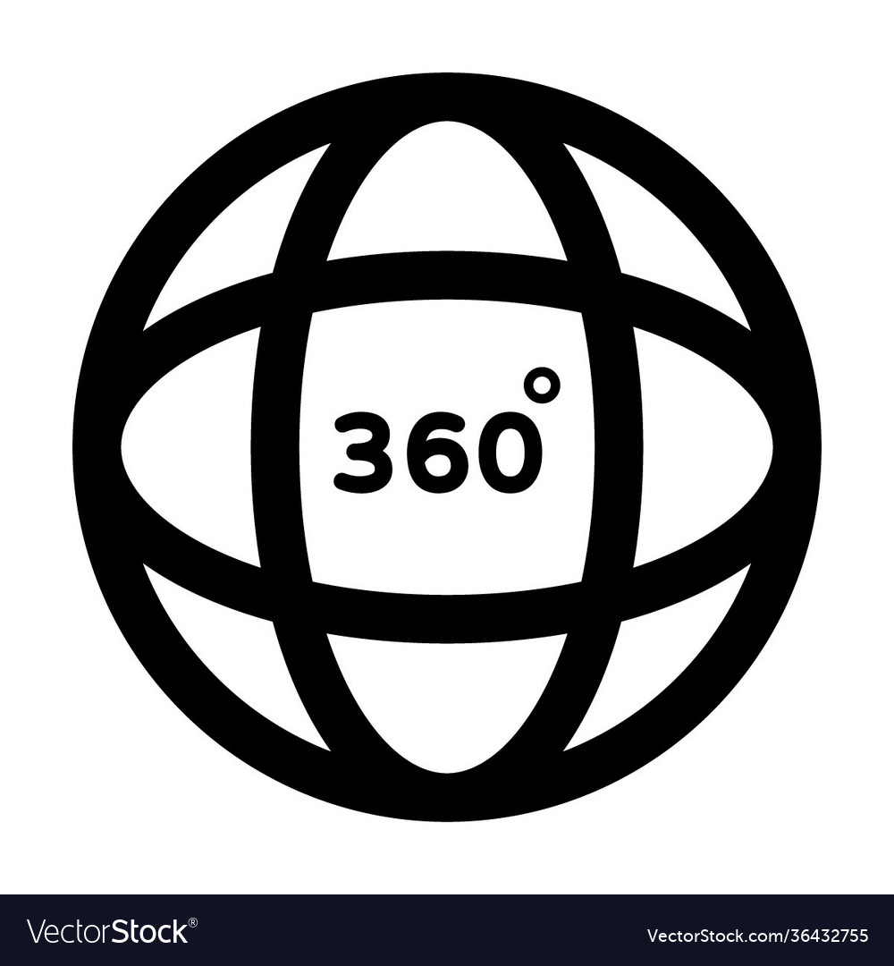360 angle Royalty Free Vector Image - VectorStock