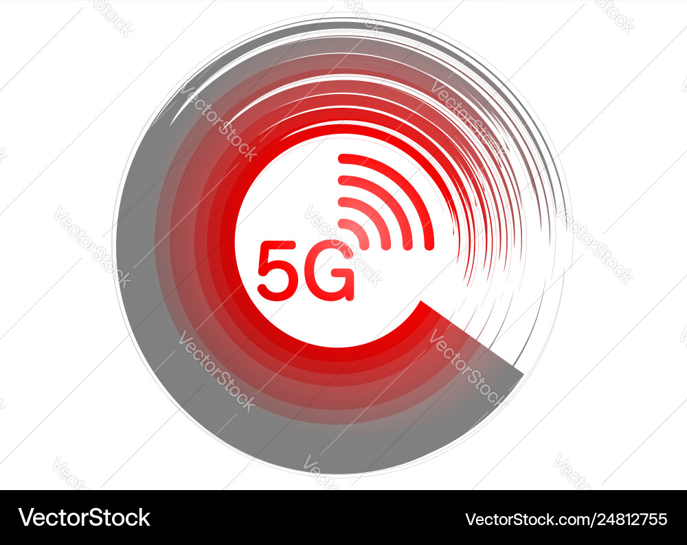 5g new wireless internet wifi connection - icon Vector Image