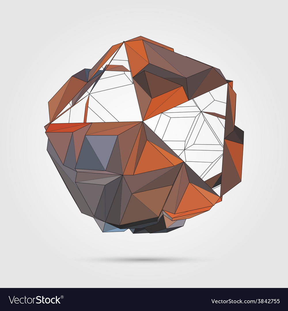 Abstract 3d geometric Royalty Free Vector Image