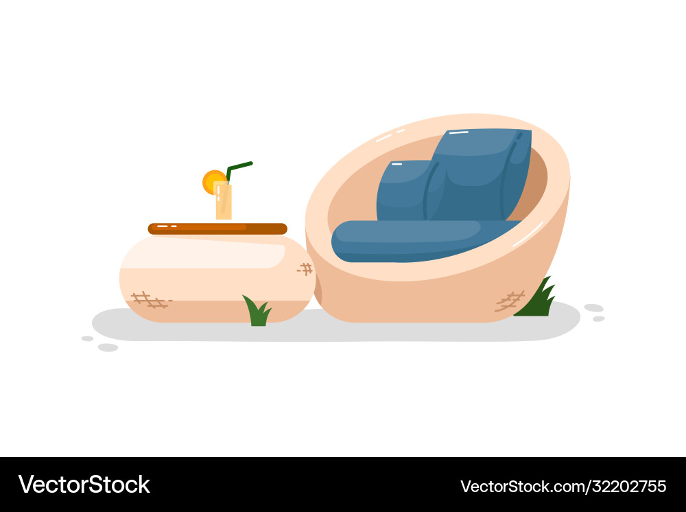 Contemporary garden chair Royalty Free Vector Image