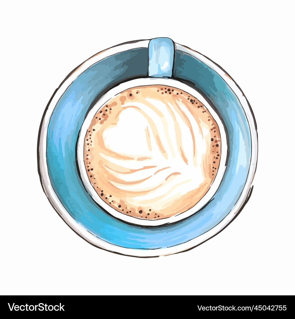 Cup of cappuccino Royalty Free Vector Image - VectorStock